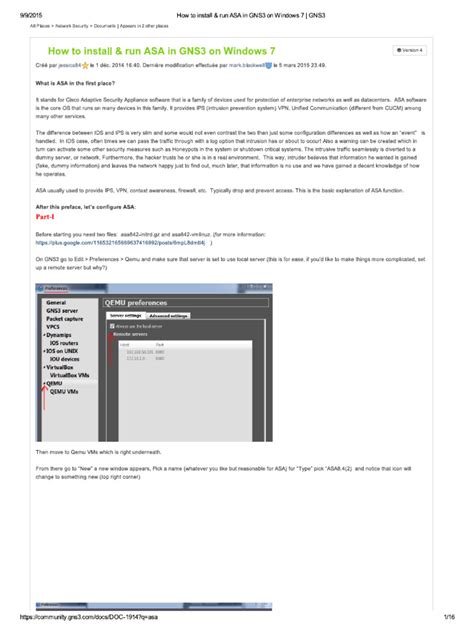 How To Install And Run Asa In Gns3 On Windows 7 Gns3 Pdf