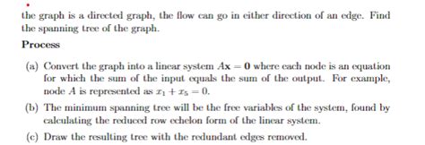 Solved In Graph Theory A Spanning Tree Is A Subgraph Of Chegg