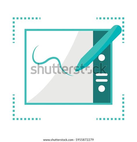 Biometric Verification Signature Screen Pen Stock Vector Royalty Free
