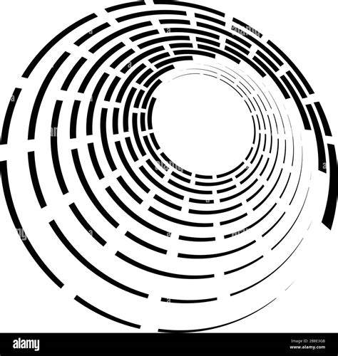Monochrome Volute Vortex Shapes Twisted Helix Elements Rotation