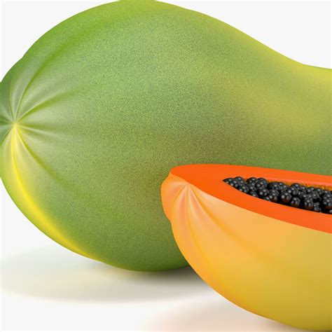 파파야 과일 3d 모델 39 Max Fbx Obj Free3d