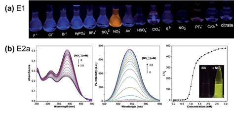 A Photos Showing The Selective Detection Of Nitrate By E1 Via An Download Scientific Diagram