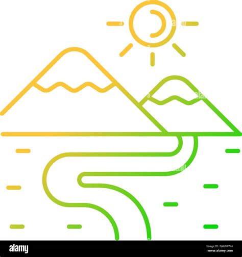 Valley Gradient Linear Vector Icon Stock Vector Image And Art Alamy