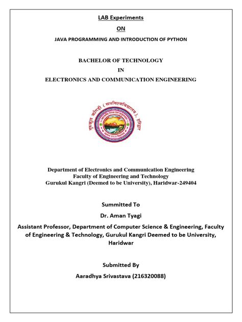Lab Experiments Aaradhya Pdf Method Computer Programming