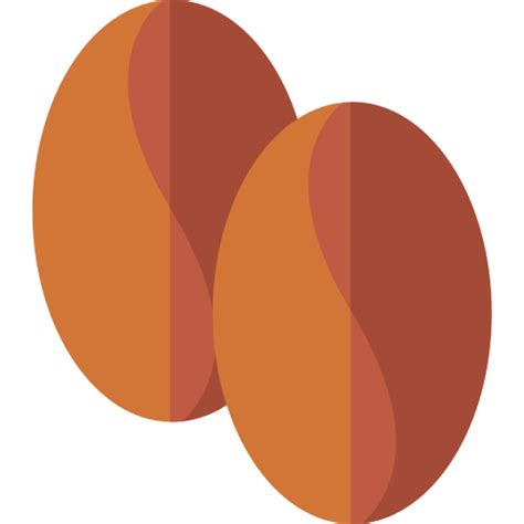 Coffee Bean Basic Rounded Flat Icon