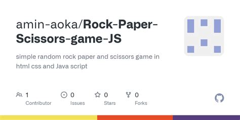 GitHub Amin Aoka Rock Paper Scissors Game JS Simple Random Rock Paper And Scissors Game In