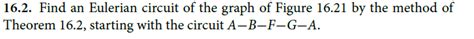 solved 16 2 find an eulerian circuit of the graph of figure
