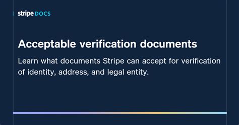 Acceptable Verification Documents Stripe Documentation