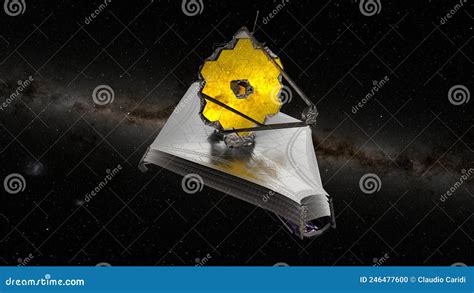 James Webb Space Telescope Jwst Observatory In Space Exploration Of Space And Galaxies Stock