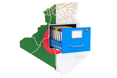 알제리 국가 데이터베이스 개념 3d 렌더링에 고립 된 흰색 배경 3차원 형태에 대한 스톡 사진 및 기타 이미지 3차원 형태 개념 개념과 주제 Istock