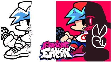 How To Draw Fnf Corrupted Boyfriend Fnf Bf Drawing Corrupted Bf