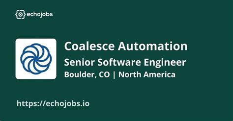 Coalesce Automation Is Hiring Senior Software Engineer Usd 145k 170k