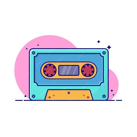 Premium Vector Illustration Old Cassette Vector Flat Cartoon Design Style