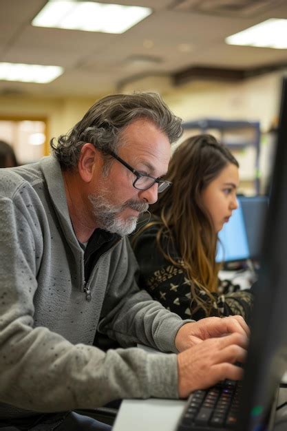 Focused Adults In Collaborative Computer Class For Lifelong Learning And Skill Development
