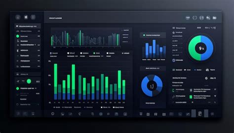 Simple Flat Vector Screen With Bar Graph And Pie Chart Premium AI Generated Image