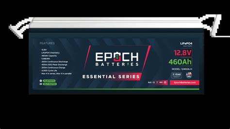 Epoch 12v 460ah Essential Series Lifepo4 Battery ~ Current Connected