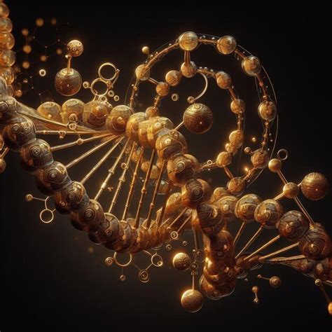 Glowing DNA Helix Premium AI Generated Image