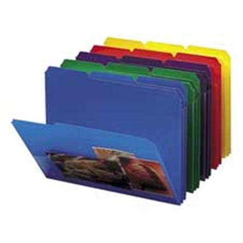 Color Folders 11 63inx9 50in Assorted Colors