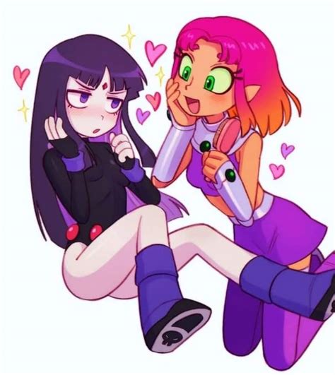 Girls Cartoon Art Cartoon Art Styles Starfire And Raven Teen Titans Fanart Teen Titans Go