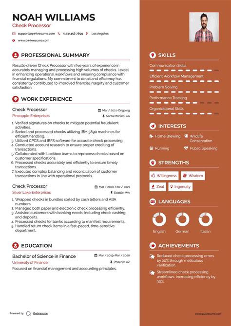10 Check Processor Resume Samples And Templates For 2025