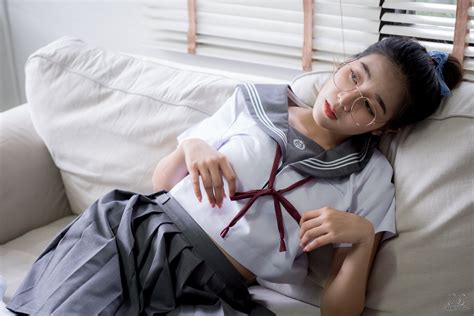 มะนาว มากับชุดนักเรียนญี่ปุ่น สาวสวย เซ็กซี่ ขยี้ใจ Cute Girl ถ่ายแบบน่ารัก สาวเมืองไทย