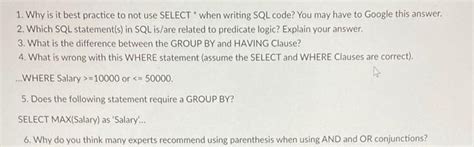 Solved These Questions Are From The Sql Server Software I