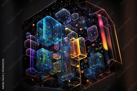 ภาพประกอบสต็อก Generative Ai Generative Ai Abstract Background Matrix Neuronal Connections