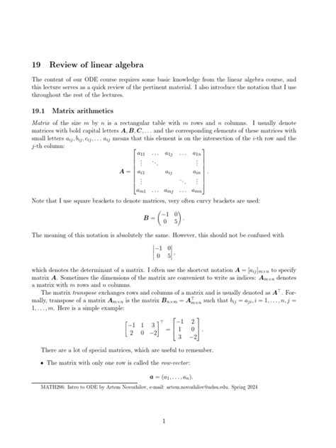 Lecture 19 Pdf Determinant Matrix Mathematics