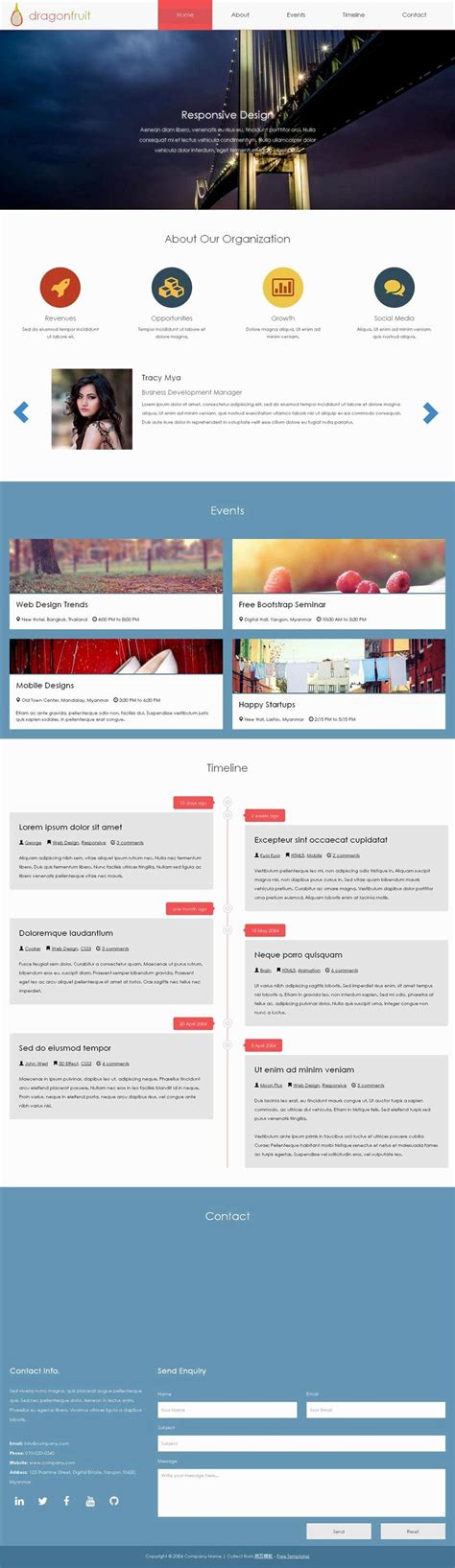 Html5响应式设计bootstrap博客网站单页模板源码下载bootstrap模板 Html5模板网