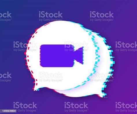 노트북에서 들어오는 화상 통화 수신 전화 남자 프로필 사진과 거절 버튼을 받아 노트북 글리치 아이콘 벡터 스톡 일러스트레이션입니다 Brand Name Online