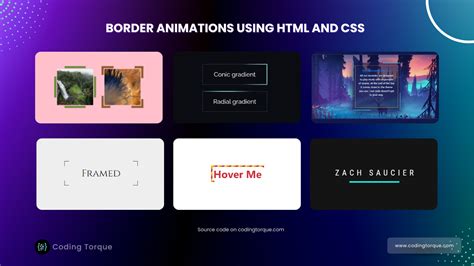 6 Border Animations Using Html And Css Coding Torque