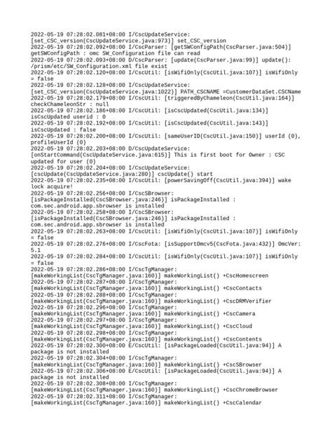 Csc Update Log Pdf Computing Software