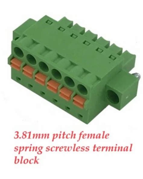 381mm Pitch Female Spring Screwless Terminal Block At ₹ 6 Screwless