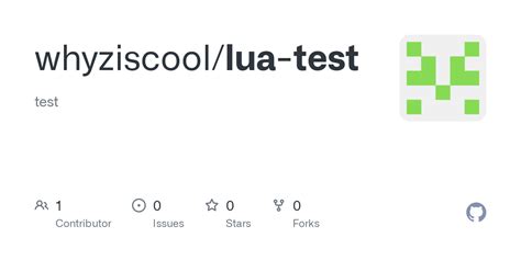 Github Whyziscoollua Test Test