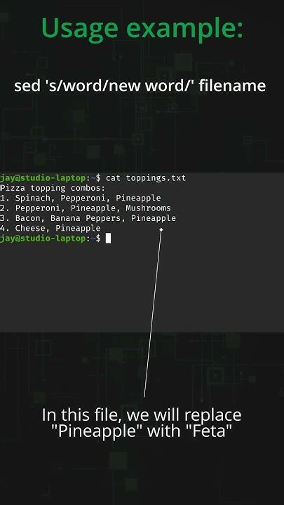 Linux Commands In 60 Seconds The Sed Command Youtube