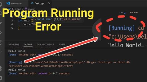 How To Run Program In Vs Code Terminal Error Solved Youtube