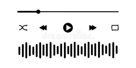 Audio Player Interface With Loading Bar Buttons Sound Wave Icon Graphic Mediaplayer Panel