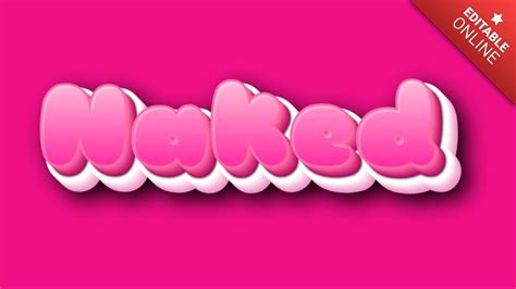 Naked Pink 3D Text Effect Generator