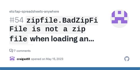 Zipfile BadZipFile File Is Not A Zip File When Loading An Xlsx File Issue 54 Ets Tap