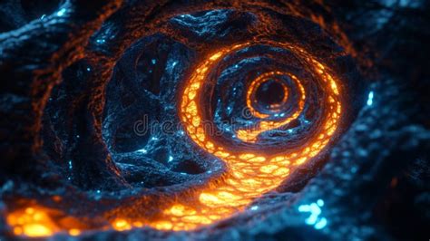 A Magnified View Of A Bright Glowing Cellular Structure With Intricate Details And Warm Colors