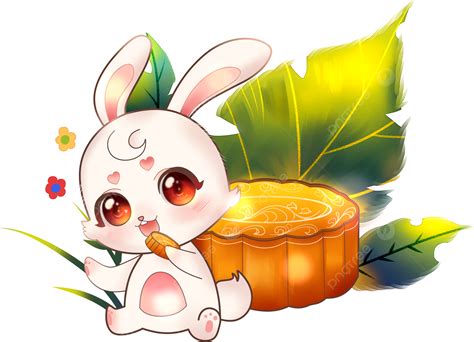 추석 일러스트 흰색 녹색 경 사 스 러 운 바람 옥 토끼 월병 Png 한가을 축제 하얀 초록 Png 일러스트 및 Psd 이미지 무료 다운로드 Pngtree