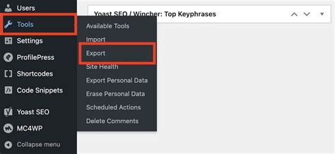 how to export wordpress site easily ultida