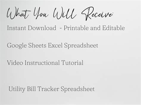 Utility Bill Tracker Excel Spreadsheet Utilities Tracker Google Sheets Utilities Provider