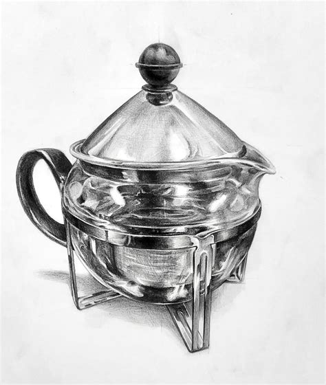 성신여대 소묘 티포트 Sketch Perspective 투시 제품디자인 투시드로잉 🎨 Drawing