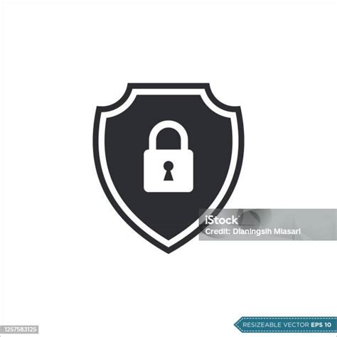 자물쇠 방패 픽토그램 아이콘 로고 템플릿 일러스트 디자인 경호에 대한 스톡 벡터 아트 및 기타 이미지 경호 고전 양식