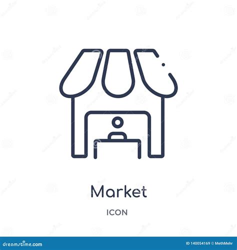 Linear Market Icon From Digital Economy Outline Collection Thin Line