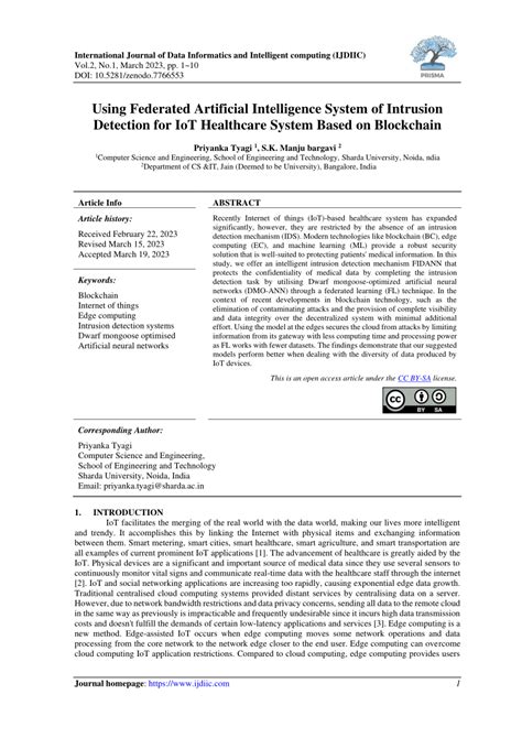 Pdf Using Federated Artificial Intelligence System Of Intrusion