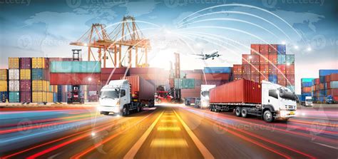 Global Business Logistics Import Export And Container Cargo Freight
