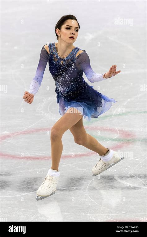 Evgenia Medvedeva Oar Competing In The Figure Skating Ladies Short
