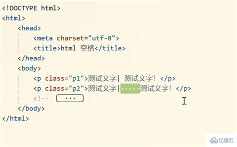 html中打入多个空格的方法 web开发 亿速云